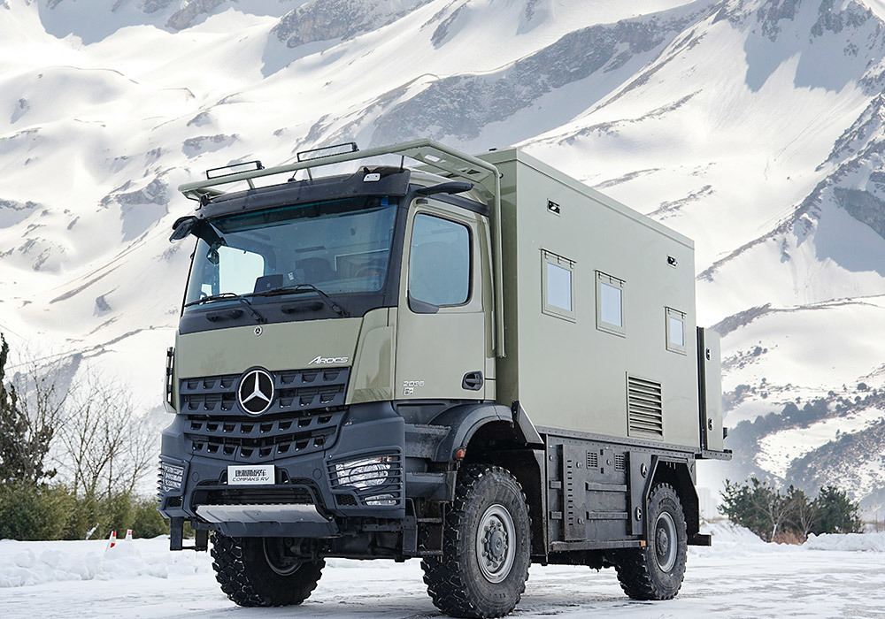 Mercedes Arocs K5 Flybridge Luxury RV - Heavy-Duty 4×4 Motorhome with ...